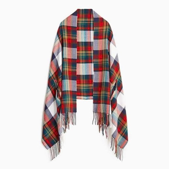 J. Crew | Jackets & Coats | Nwt J Crew Reversible Cape Scarf | Poshmark